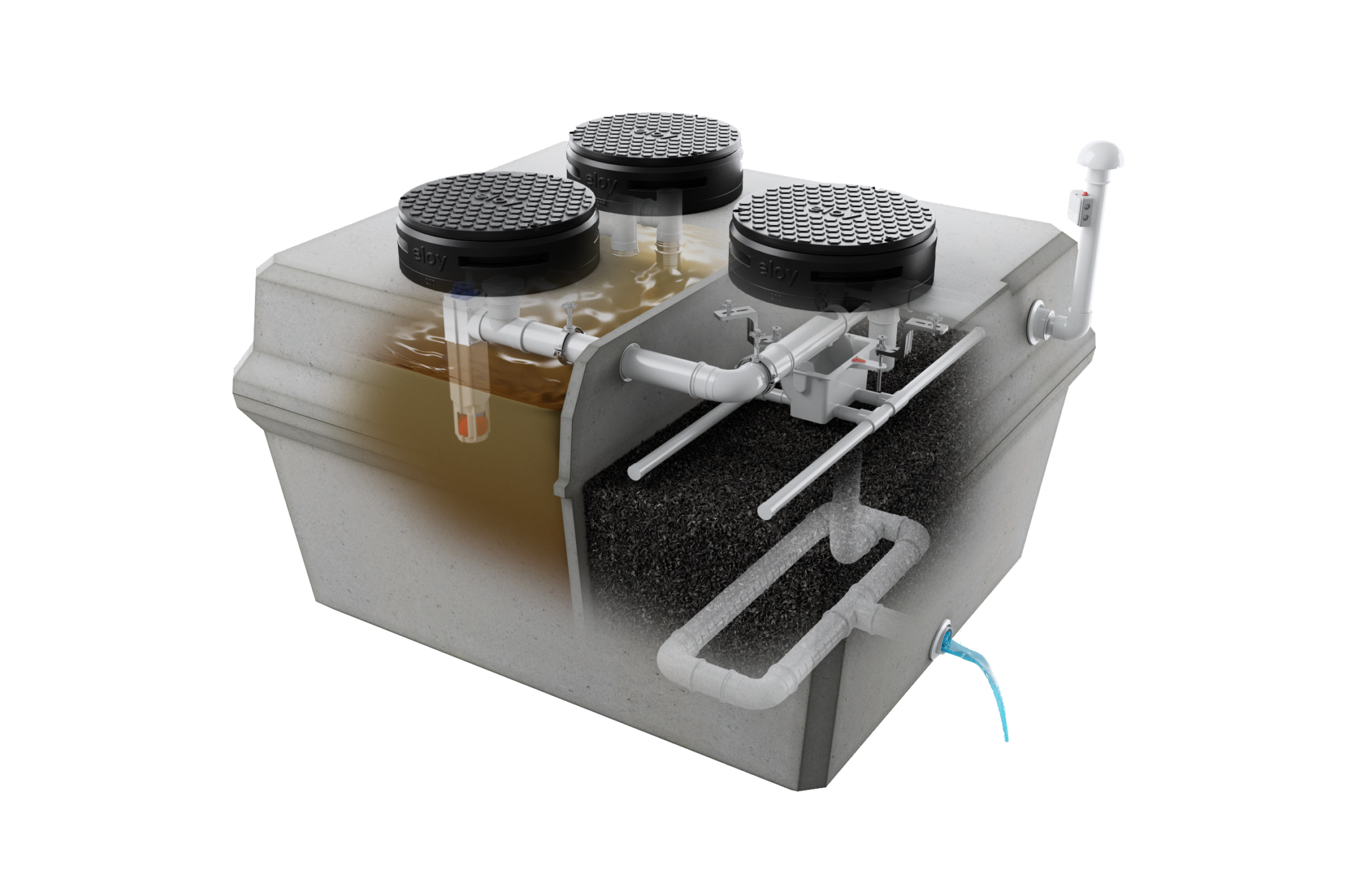 x-perco - le filtre compact pour traiter vos eaux usées sans électricité