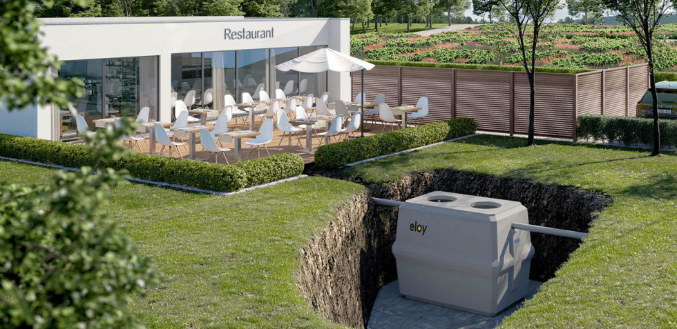 Greastop - A strong degreaser tank with fibre-reinforced concrete envelope